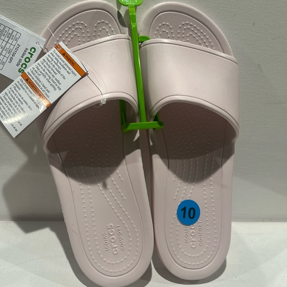 CROCS | Shoes | Nwt Crocs Pink Slippers With Iconic Comfort Soles With ...